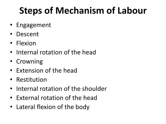 Mechanism of labour | PPTX