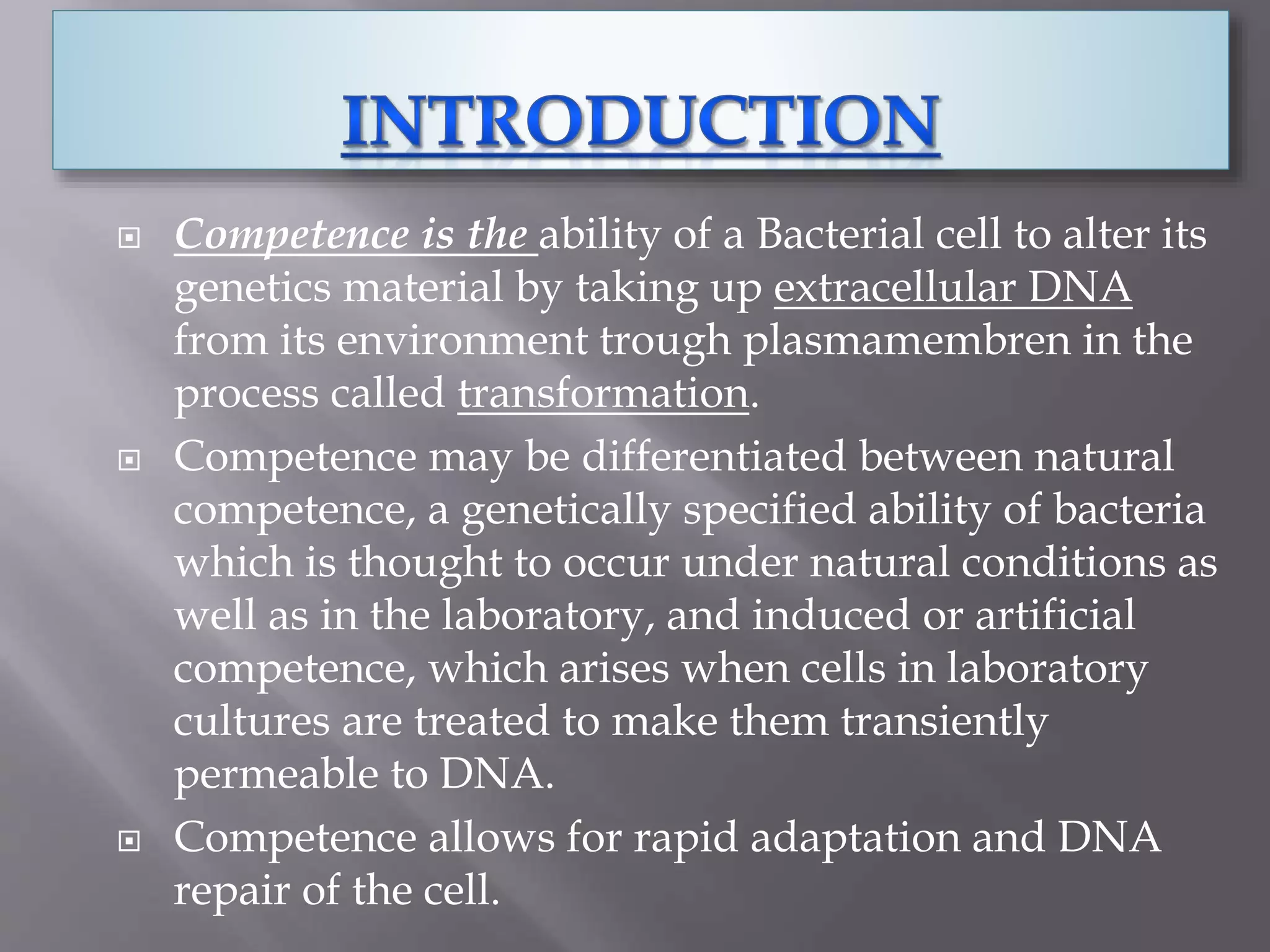 Mechanism of natural competence by Jaimin Maheta | PPTX