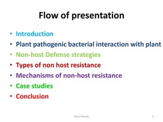 Mechanism of non host resistance against bacterial pathogens | PDF