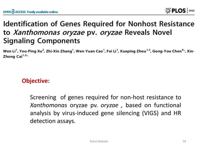 Mechanism of non host resistance against bacterial pathogens | PPT