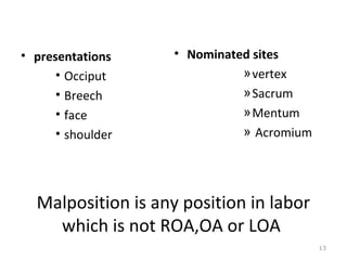 Mechanism of normal labor | PPT