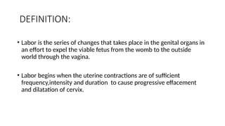 MECHANISM OF NORMAL LABOR in obs and gynaec | PPTX