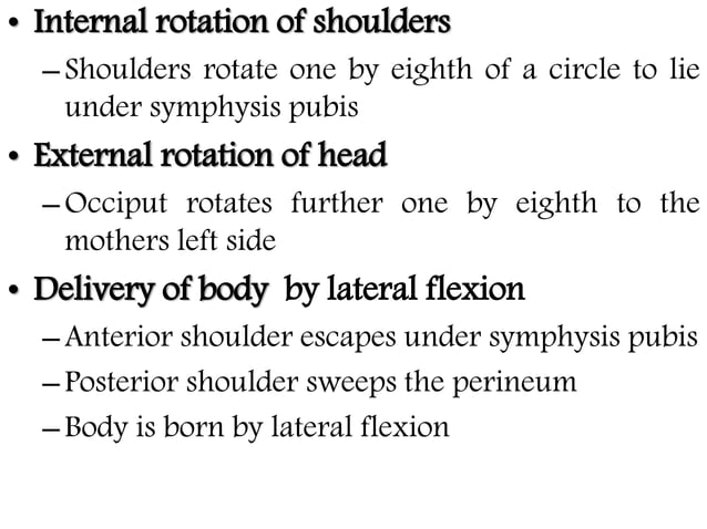 Mechanism of normal labour | PPTX | Pregnancy | Reproductive Health