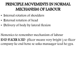 Mechanism of normal labour | PPTX