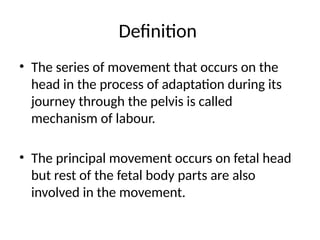 MECHANISM OF NORMAL LABOUR and its importance.pptx