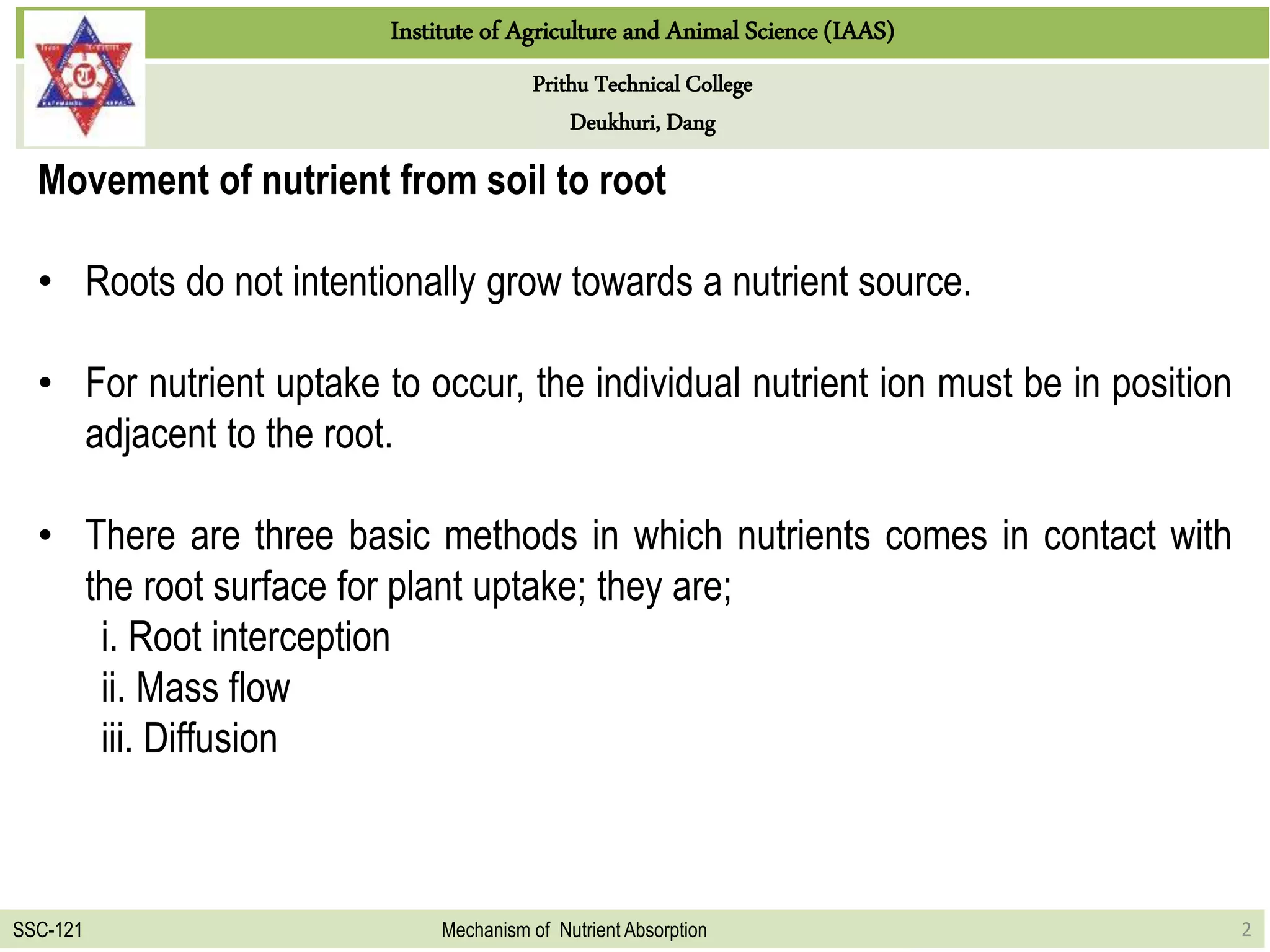 Mechanism of nutrient absorption | PPTX