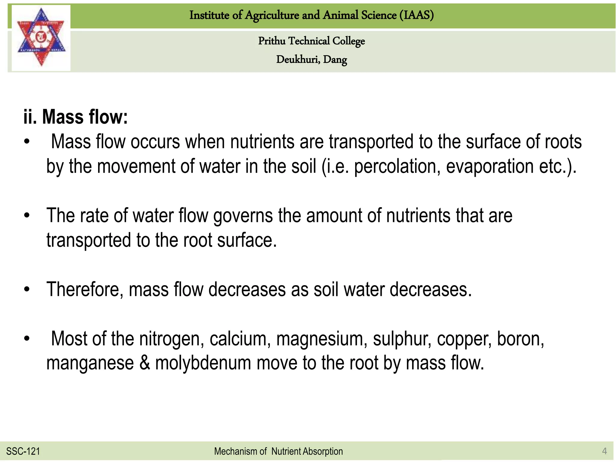 Mechanism of nutrient absorption | PPTX