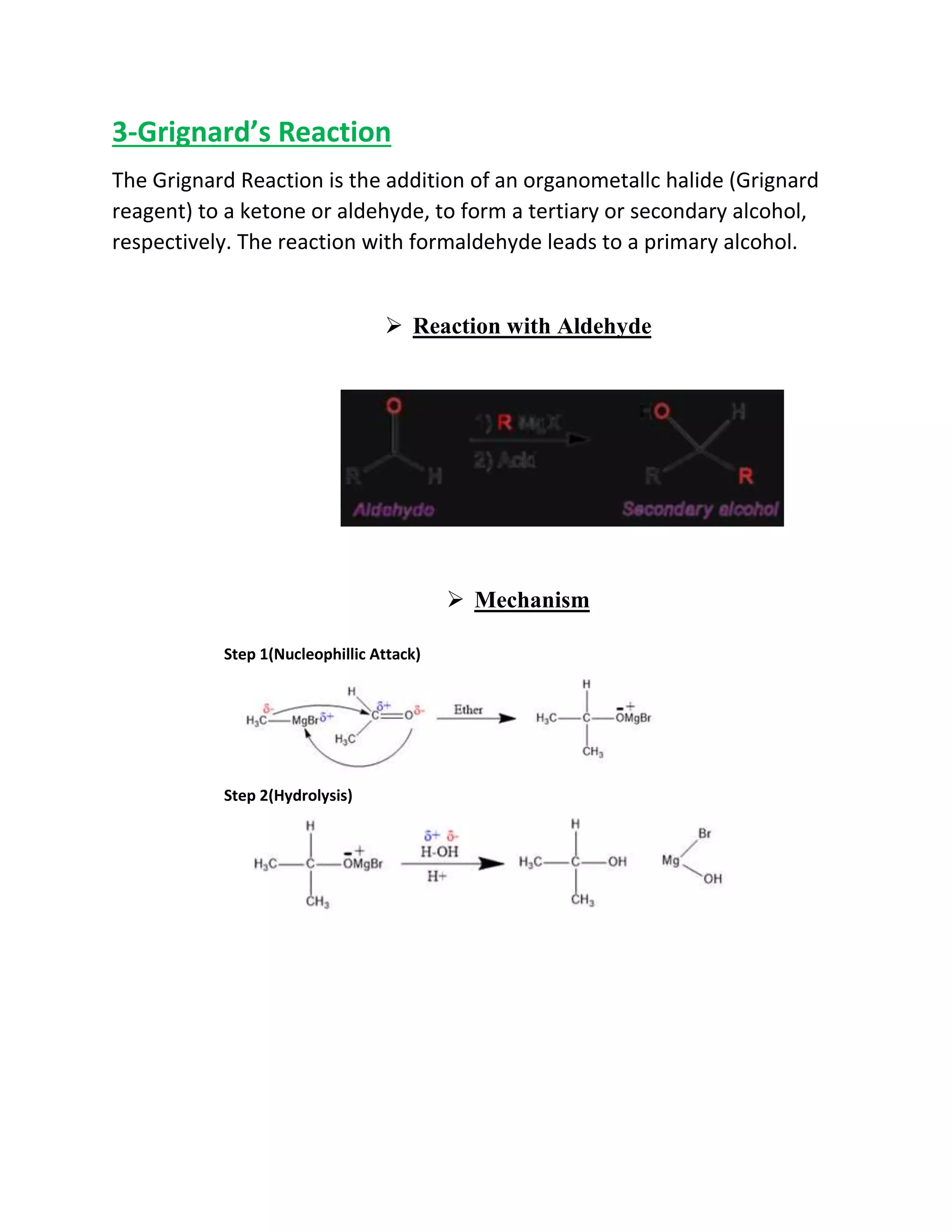 Most Important Reactions Mechanism of Organic Chemistry | DOCX