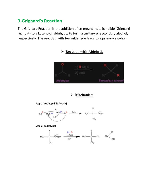 Most Important Reactions Mechanism of Organic Chemistry | PDF