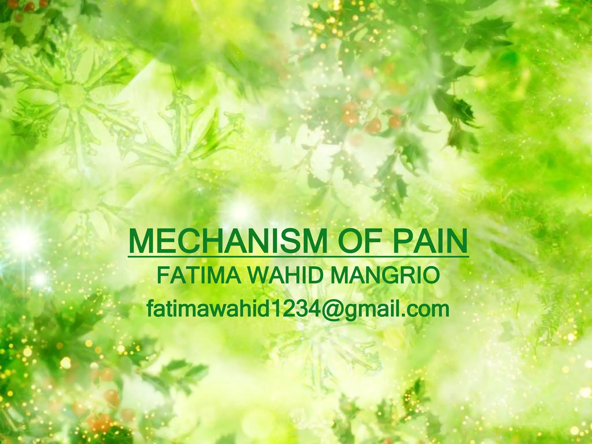 Mechanism of pain | Analgesic system | Pain Physiology | PPTX