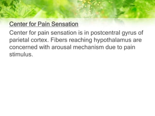 Mechanism of pain | Analgesic system | Pain Physiology | PPTX