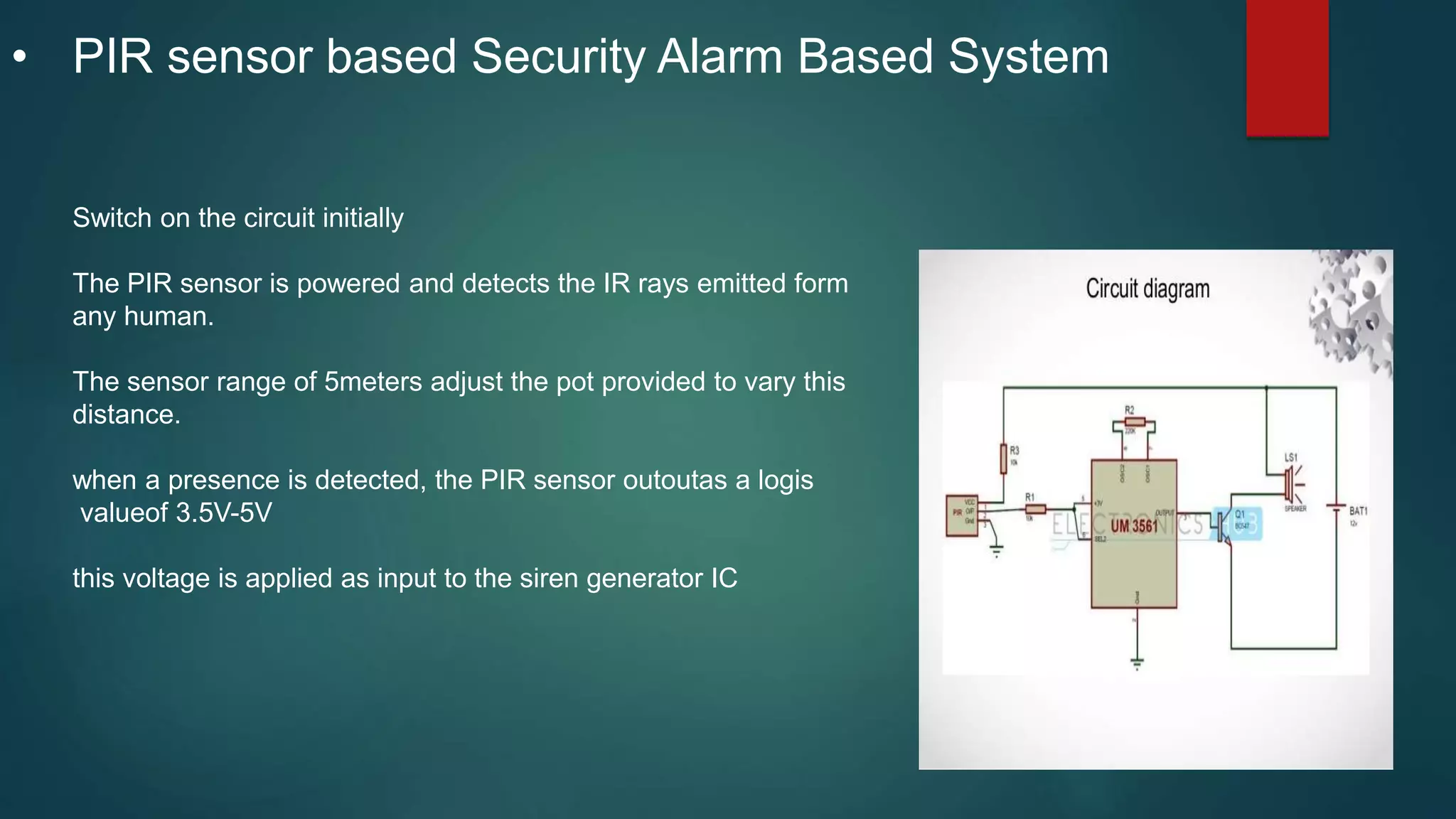 Mechanism of PIR sensor | PPTX