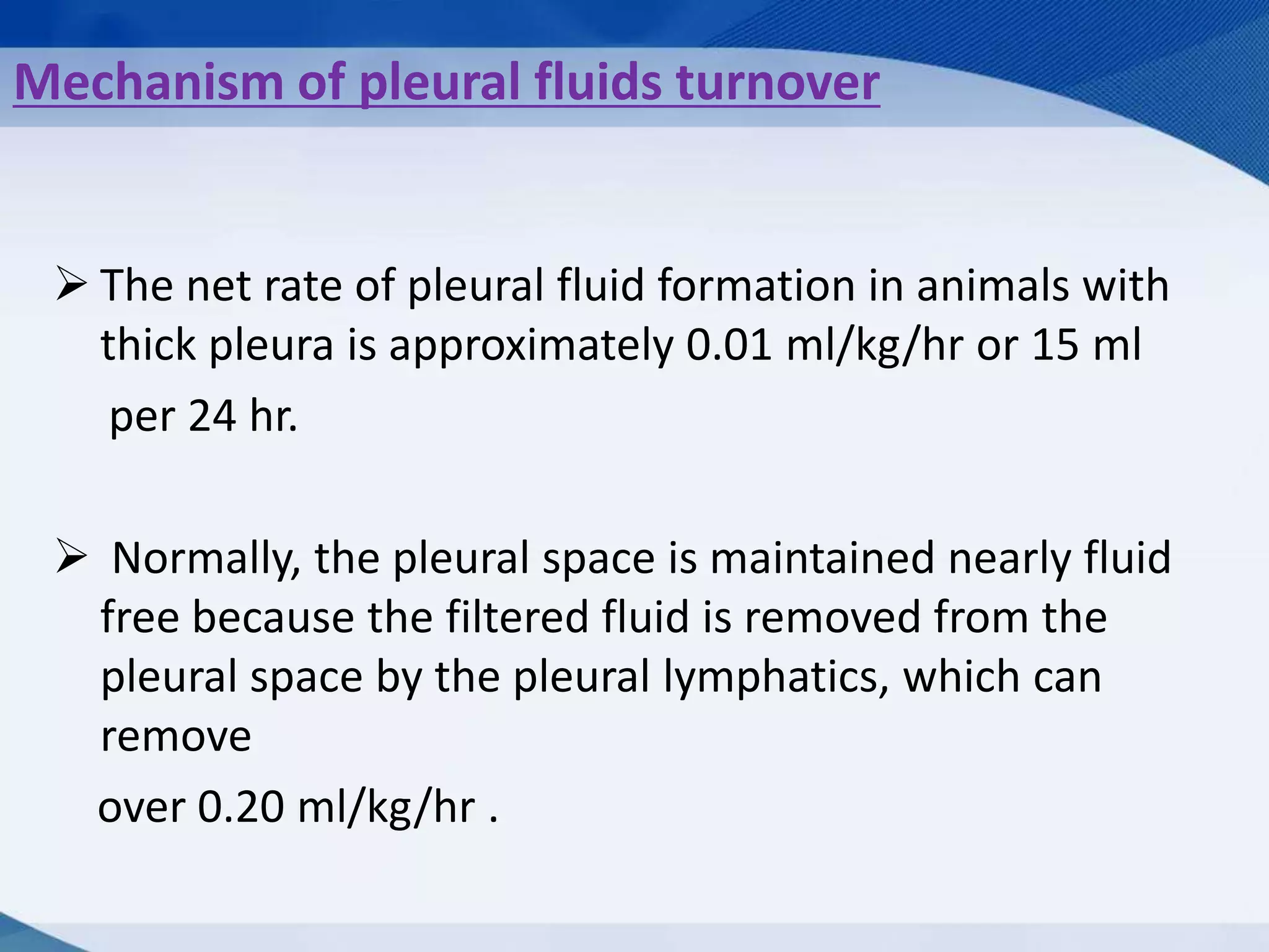 Mechanism of pleural effusion | PPTX