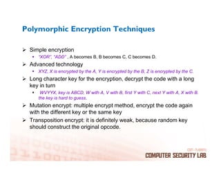 Mechanism Of Polymorphic And Metamorphic Virus | PDF