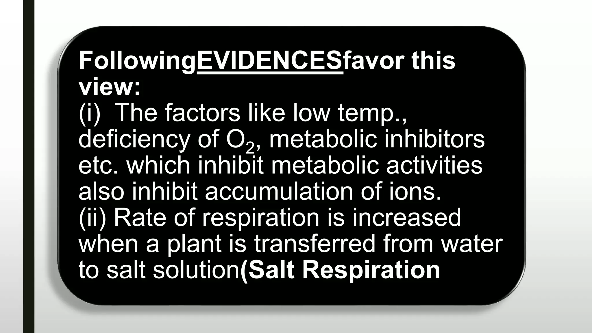 Mechanism of salt absorption and active absorption | PPTX
