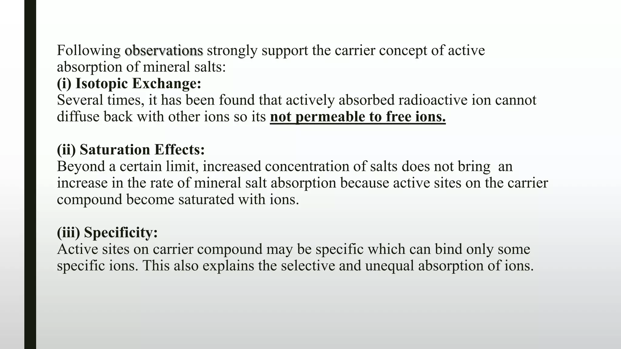 Mechanism of salt absorption and active absorption | PPTX
