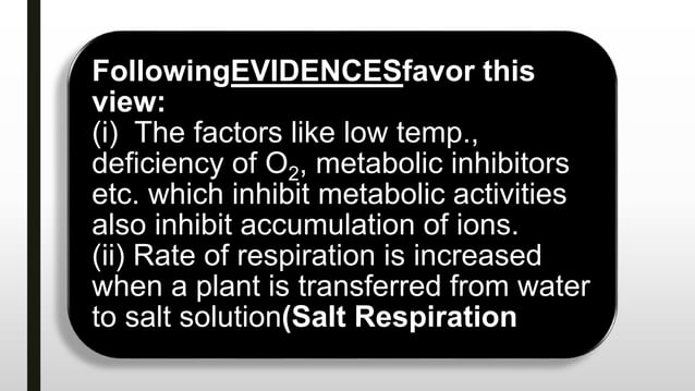 Mechanism of salt absorption and active absorption | PPTX