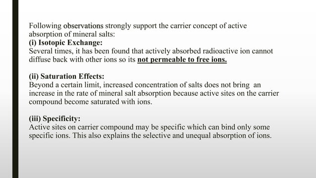 Mechanism of salt absorption and active absorption | PPTX