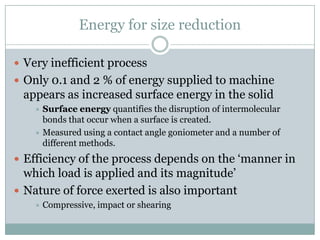 Mechanism of size reduction | PPTX