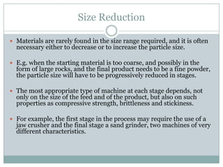 Mechanism of size reduction | PPTX