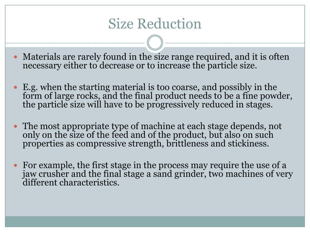 Mechanism of size reduction | PPTX