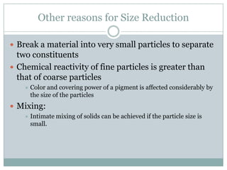 Mechanism of size reduction | PPTX