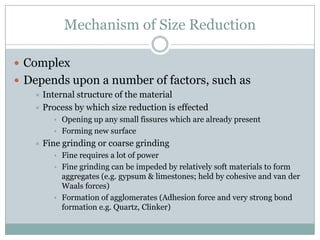 Mechanism of size reduction | PPTX