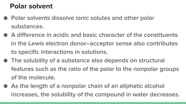 Mechanism of solute solvent interaction | PPTX