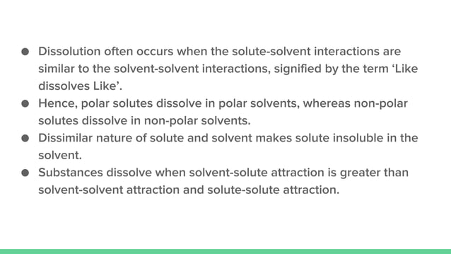 Mechanism of solute solvent interaction | PPT