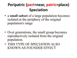 Mechanism Of Speciation | PPTX
