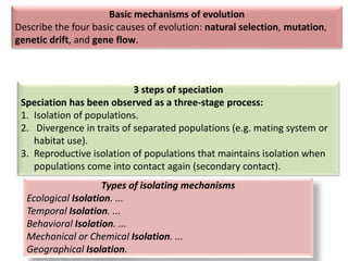 Mechanism of speciation | PPTX