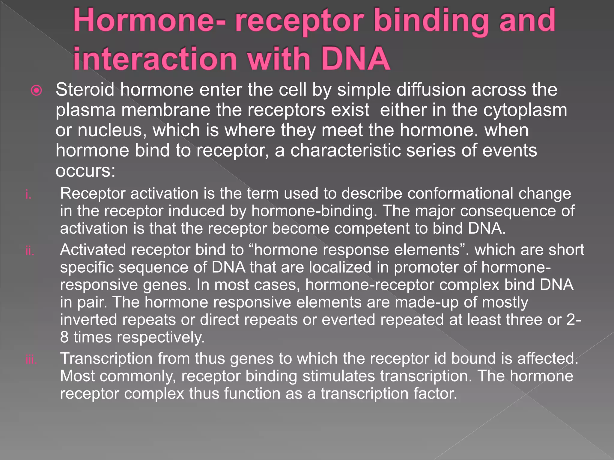 Mechanism of steroid hormone action | PPTX