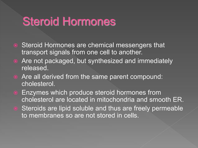 Mechanism of steroid hormone action | PPTX