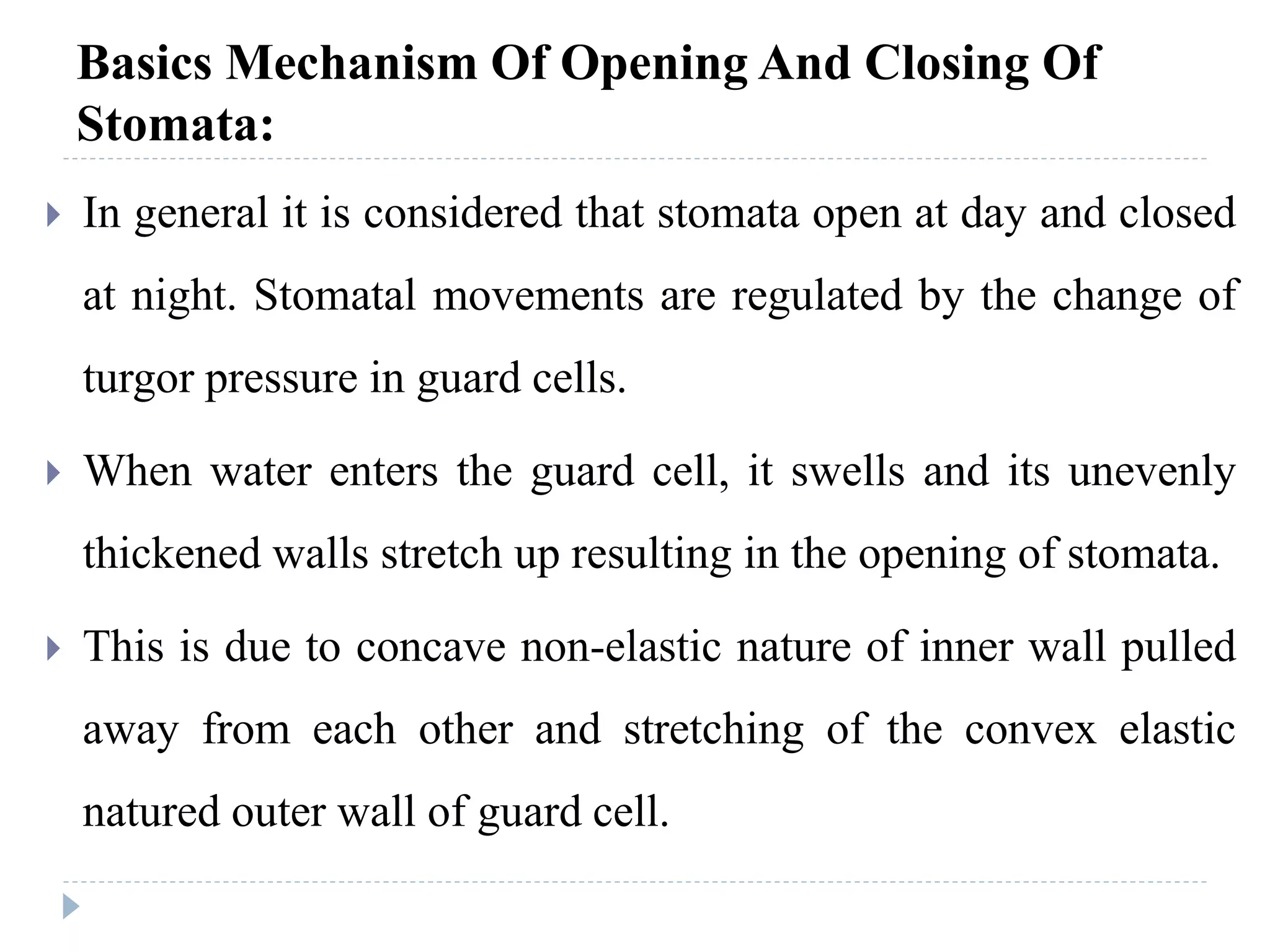 Mechanism of stomatal regulation | PPTX