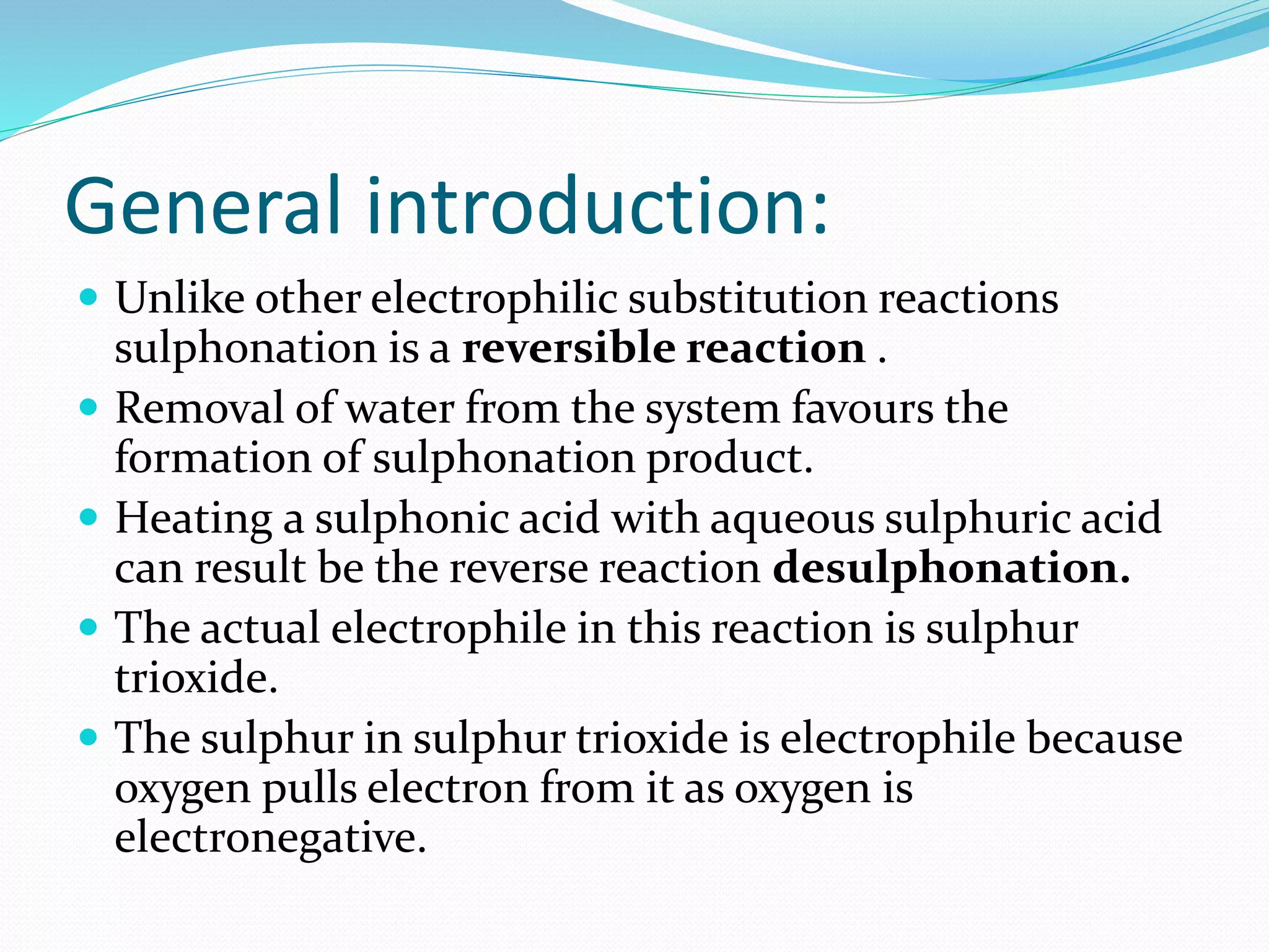 Mechanism of sulphonation 1 | PPTX