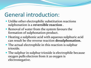 Mechanism of sulphonation 1 | PPTX | Chemistry | Science