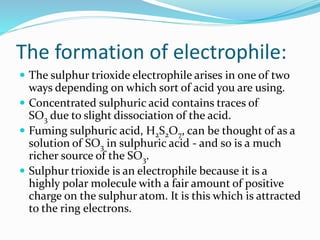 Mechanism of sulphonation 1 | PPTX