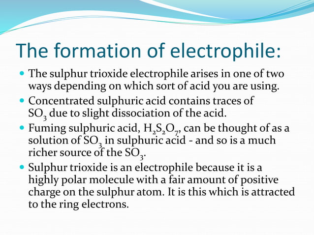 Mechanism of sulphonation 1 | PPTX | Chemistry | Science