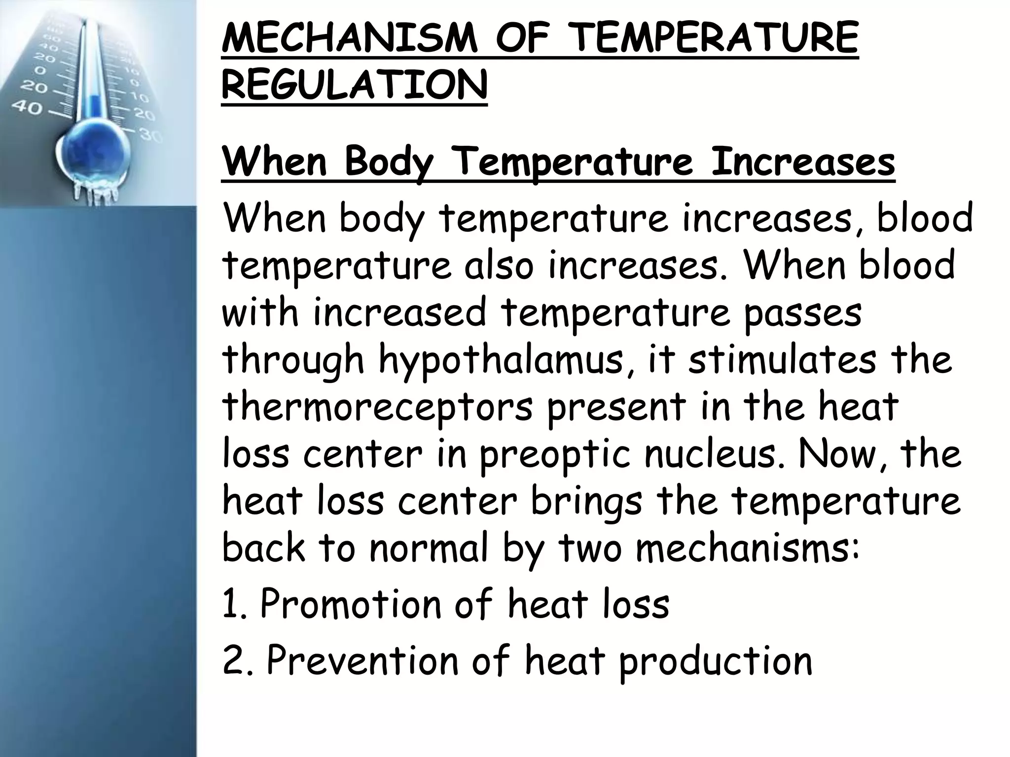 Mechanism of temperature regulation | PPTX