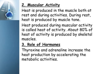 Mechanism of temperature regulation | PPTX