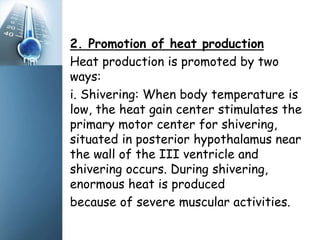 Mechanism of temperature regulation | PPTX