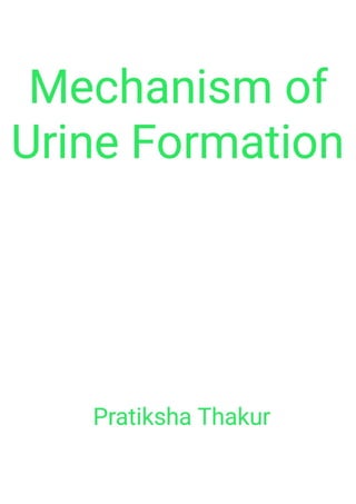 Mechanism of Urine Formation | PDF