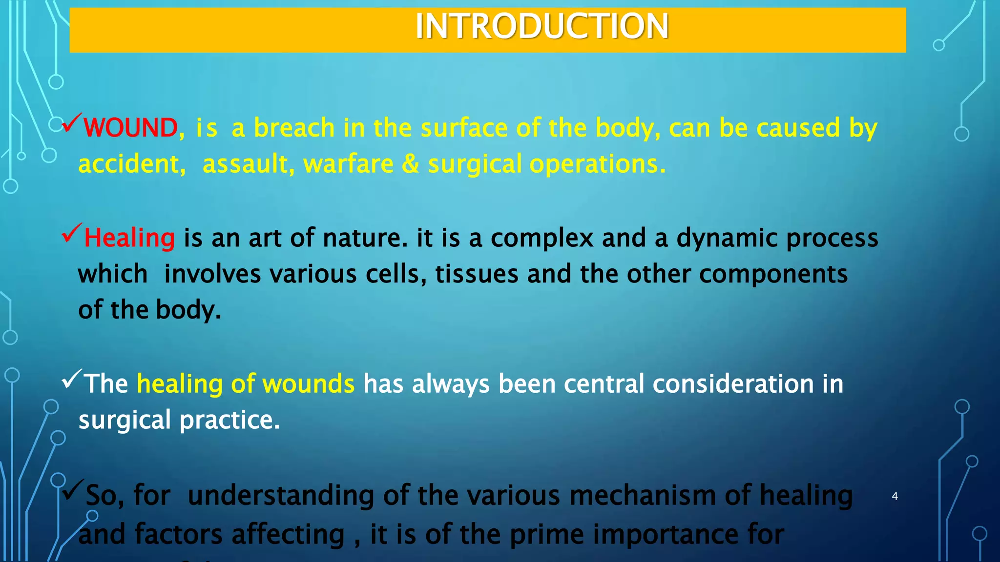 Mechanism of wound healing ppt | PPTX