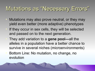 Mechanisms of Evolution: Population Selection and Change | PPT