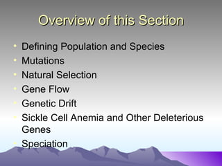 Mechanisms of Evolution: Population Selection and Change | PPT