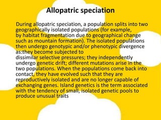 Mechanisms of-speciation | PPTX