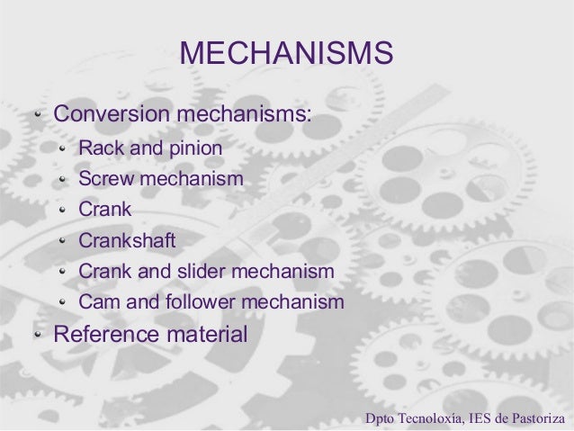 Mechanisms blog
