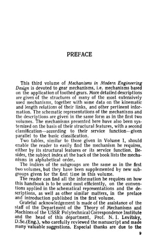 Mechanisms in Modern Engineering Design, Volume 3 Gear Mechanisms | PDF