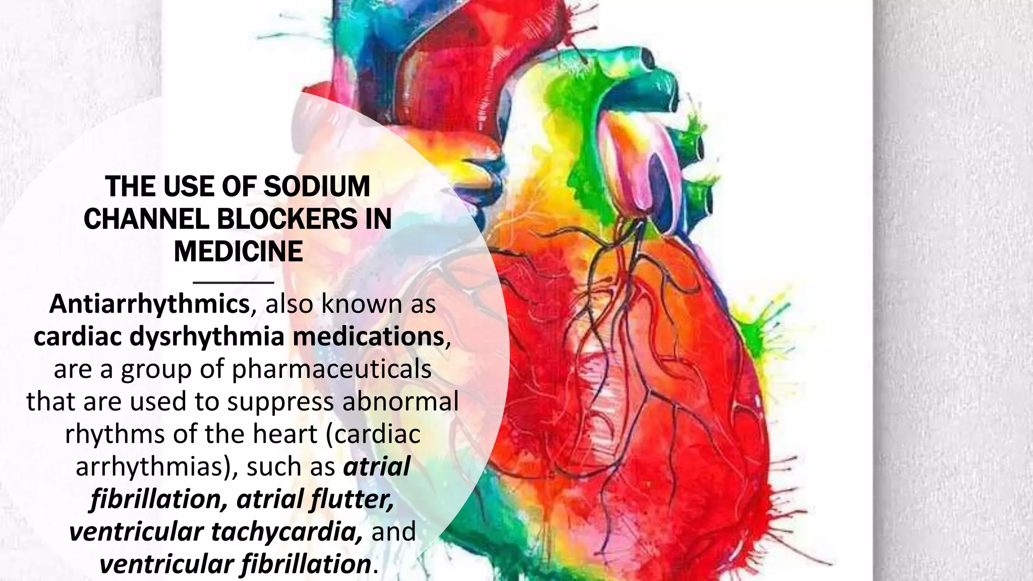 Mechanisms of action and use of blockers of sodium channels | PPTX