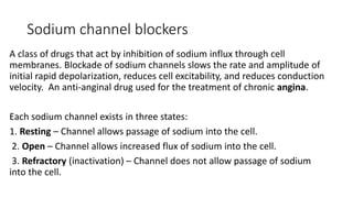Mechanisms of action and use of blockers of sodium channels | PPTX